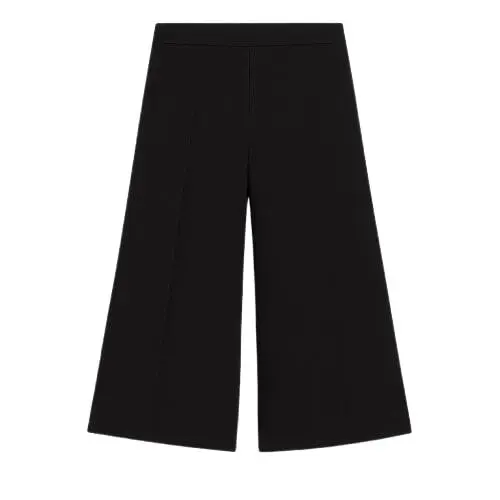 CONQUISTA High-waisted Wide Leg Trousers - Black