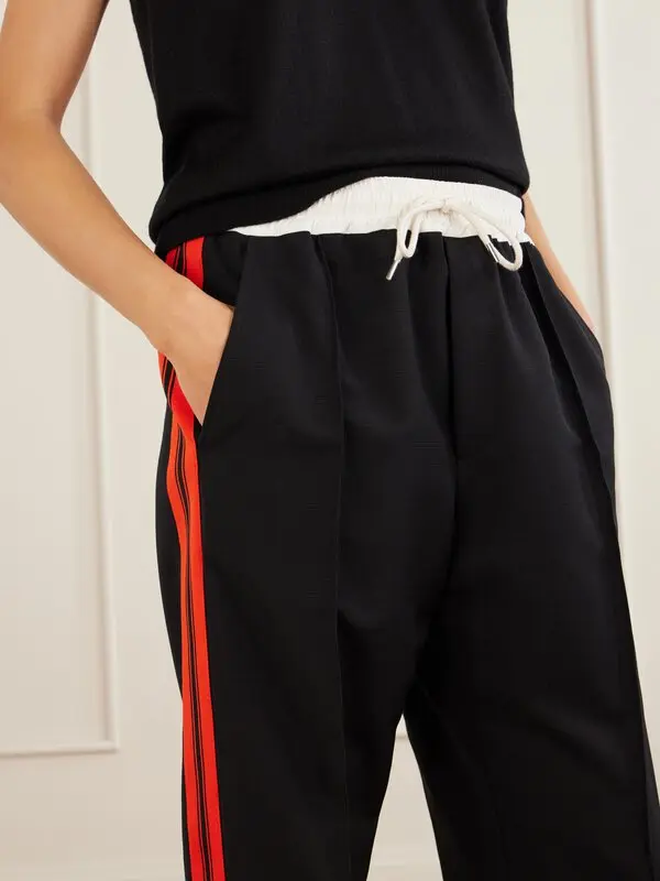 WALES BONNER Energy Striped Wool Track Pants