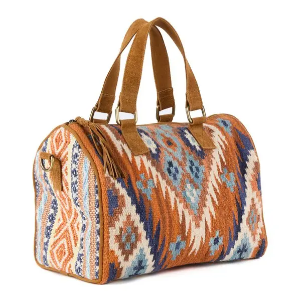 BEDROOM ATHLETICS Glastonbury Luxury Boho Handbag Multi Blues - Blue