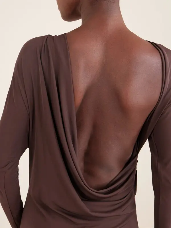 Alex Perry Open-back Draped Jersey Mini Dress