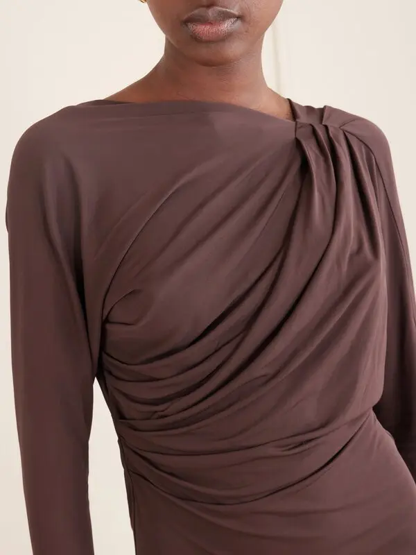Alex Perry Open-back Draped Jersey Mini Dress