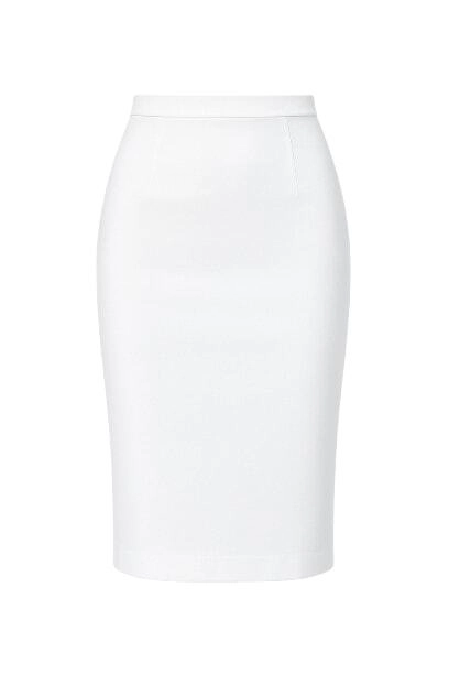 CONQUISTA Fitted High-waisted Pencil Skirt - White