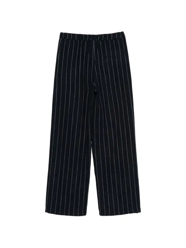 ALYSI Wool Striped Wide-leg Trousers
