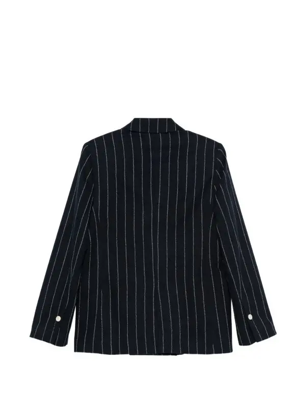ALYSI Wool Striped Double-breasted Jacket