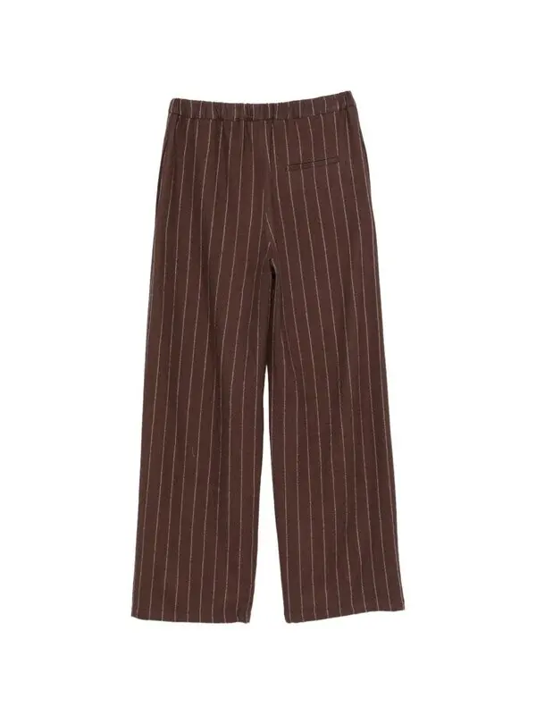 ALYSI Wool Striped Wide-leg Trousers