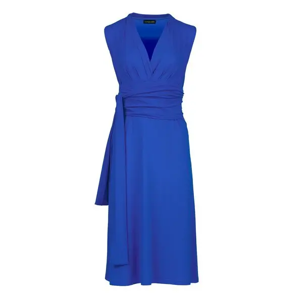 CONQUISTA Royal Jersey Empire Line Dress - Blue