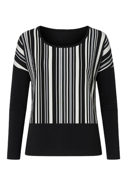CONQUISTA Striped Long Sleeve Top