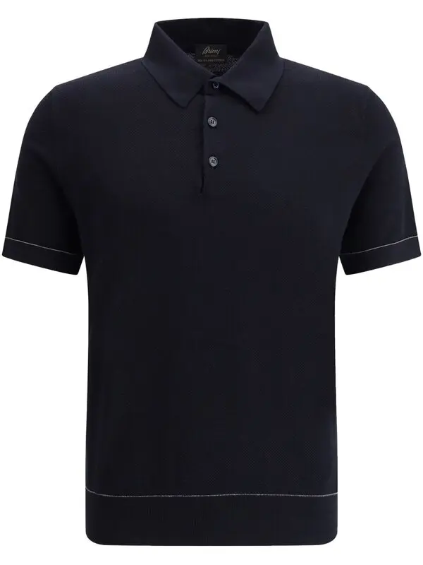Brioni Cotton Polo Shirt - Blue
