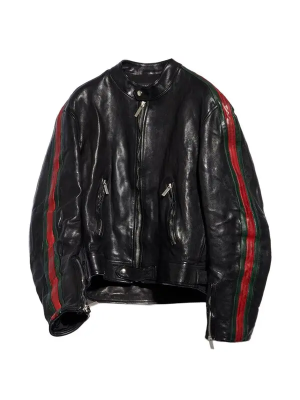 Gucci Leather Biker Jacket - Black