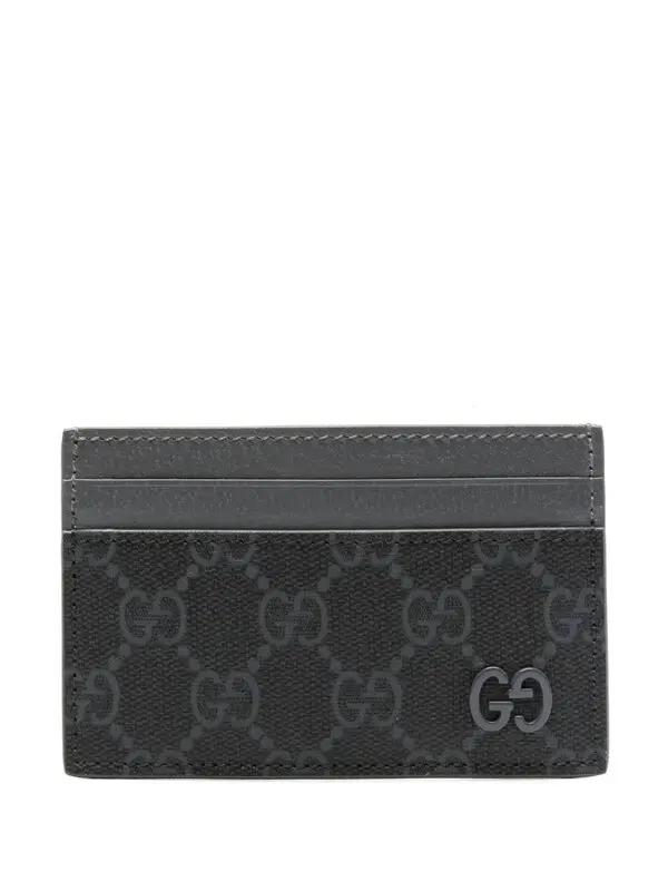 Gucci Two-tone Gg Card Holder - Black