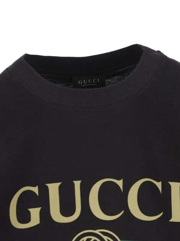 Gucci Logo Striped Cotton T-shirt