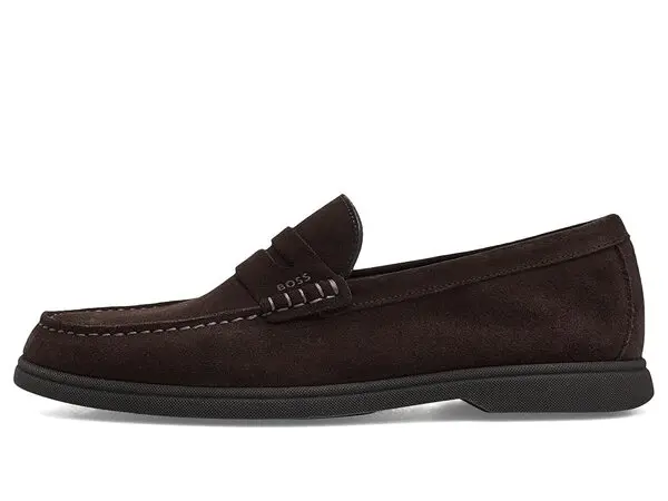 BOSS Sienne Suede Loafers - Brown