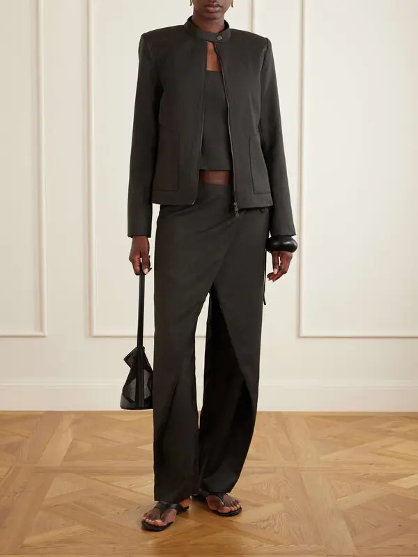 ST. AGNI Rouleau Wool-blend Wide-leg Pants