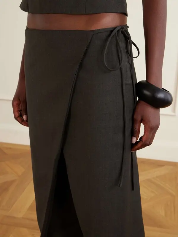 ST. AGNI Rouleau Wool-blend Wide-leg Pants