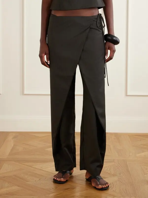 ST. AGNI Rouleau Wool-blend Wide-leg Pants