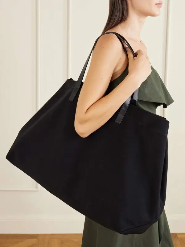 KALLMEYER Cottage Leather-trimmed Canvas Tote
