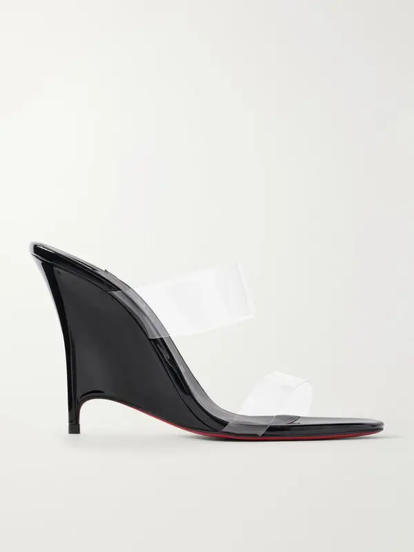 CHRISTIAN LOUBOUTIN Solo Zee 100 Tpu Wedge Sandals - Black