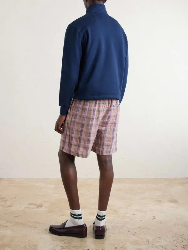 DRAKE'S Cotton-jersey Half-zip Sweatshirt