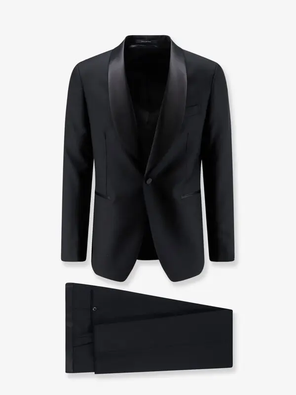 Tagliatore Virgin Wool Tuxedo - Black
