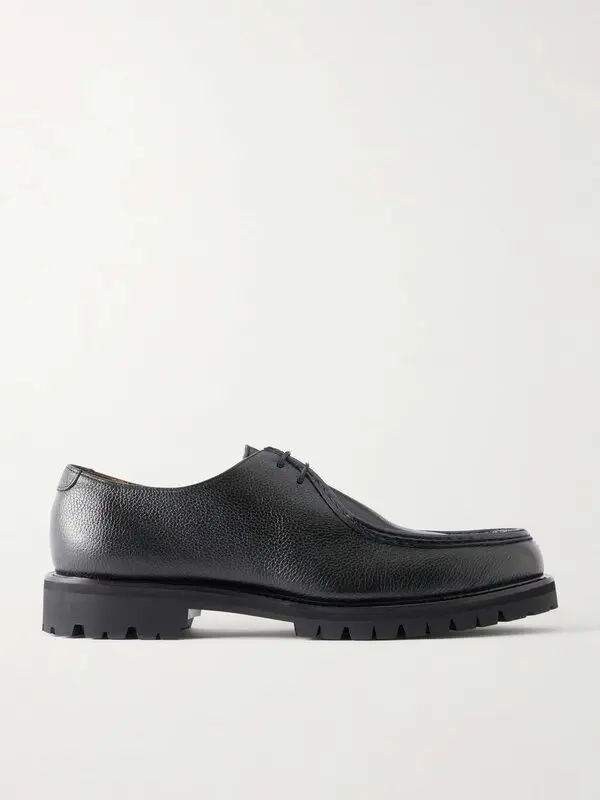 Mr P. Jacques Full-grain Leather Derby Shoes - Black