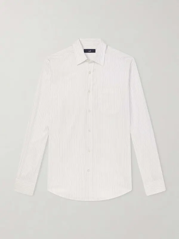 Dunhill Striped Cotton Shirt - White