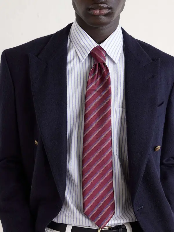 Dunhill Striped Cotton Shirt - Light Blue