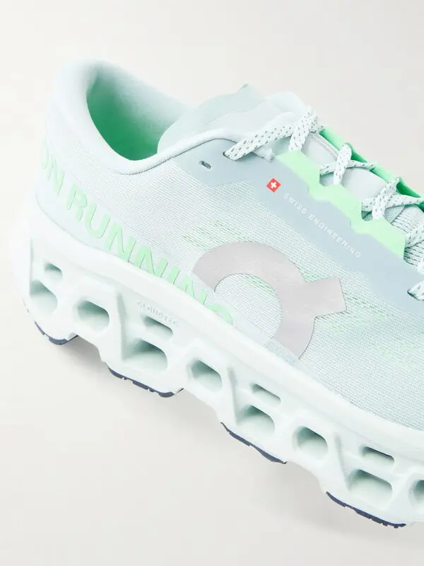 On Cloudmonster Stretch-knit Sneakers - Green