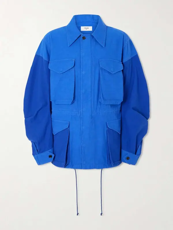 Celine Cotton-satin Parka - Blue