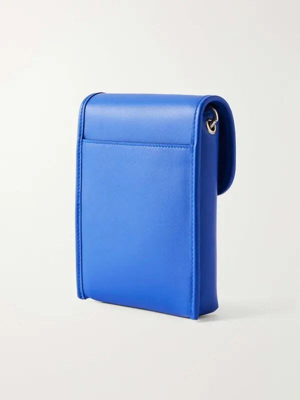 Celine Triomphe-embellished Leather Pouch