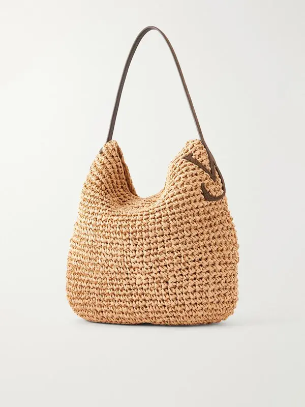 JW Anderson Raffia Bulb Tote Bag With Leather Trim