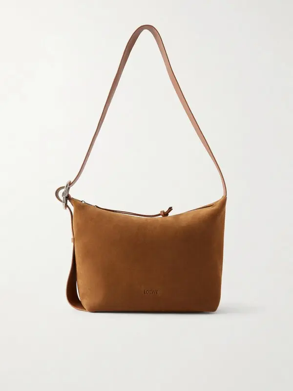Loewe Loop Medium Leather Messenger Bag - Brown