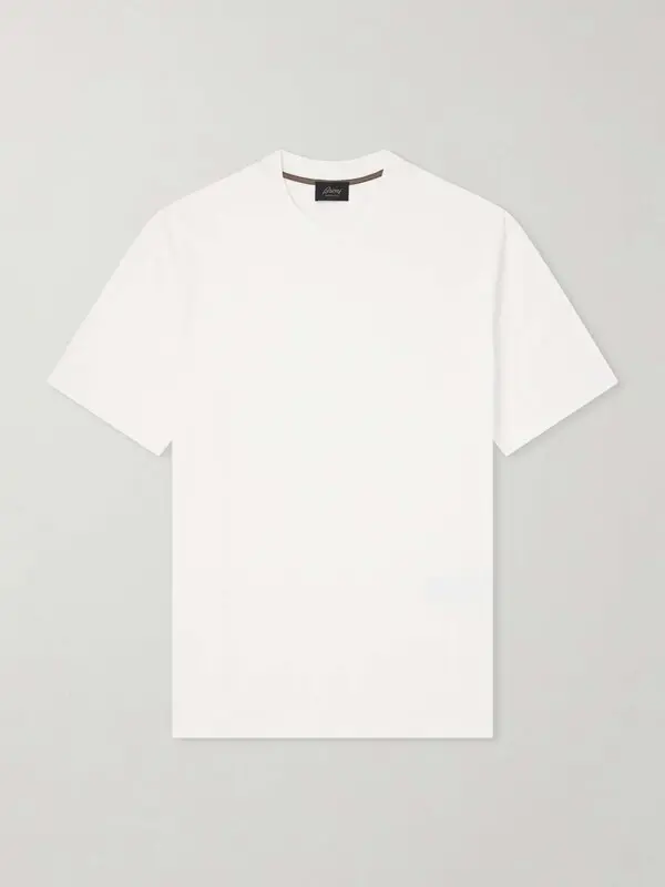 Brioni Cotton-jersey T-shirt - White