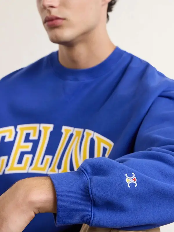 Celine Logo-print Cotton-fleece Sweatshirt