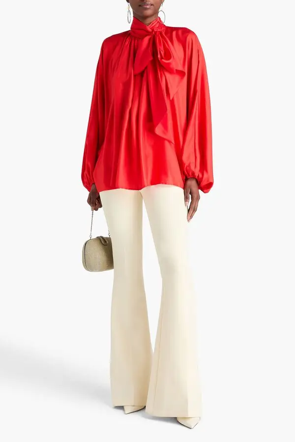 Zimmermann Pussy-bow Silk-twill Blouse