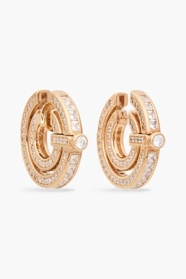 Zimmermann Tone Crystal Hoop Earrings - Gold