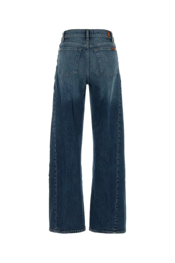 Seven For All Mankind Wide-leg Stretch Denim Jeans
