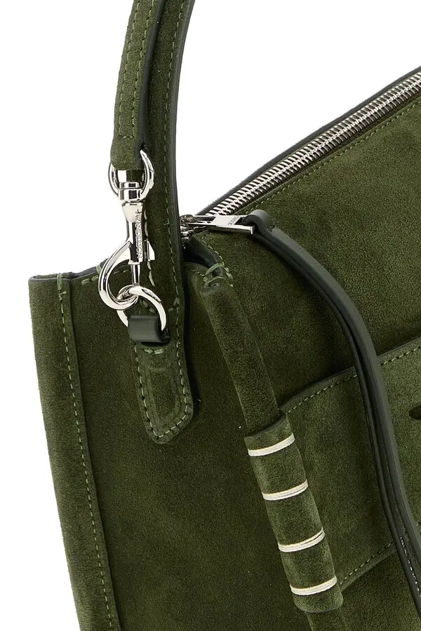 JW Anderson Olive Suede Small Loafer Handbag