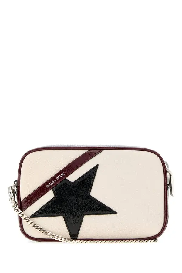 GOLDEN GOOSE Multicolor Leather Mini Star Crossbody Bag - White