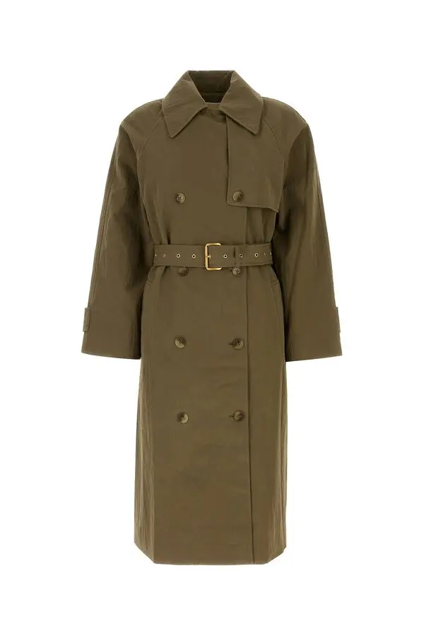 Michael Kors Army Cotton Blend Trench Coat - Green