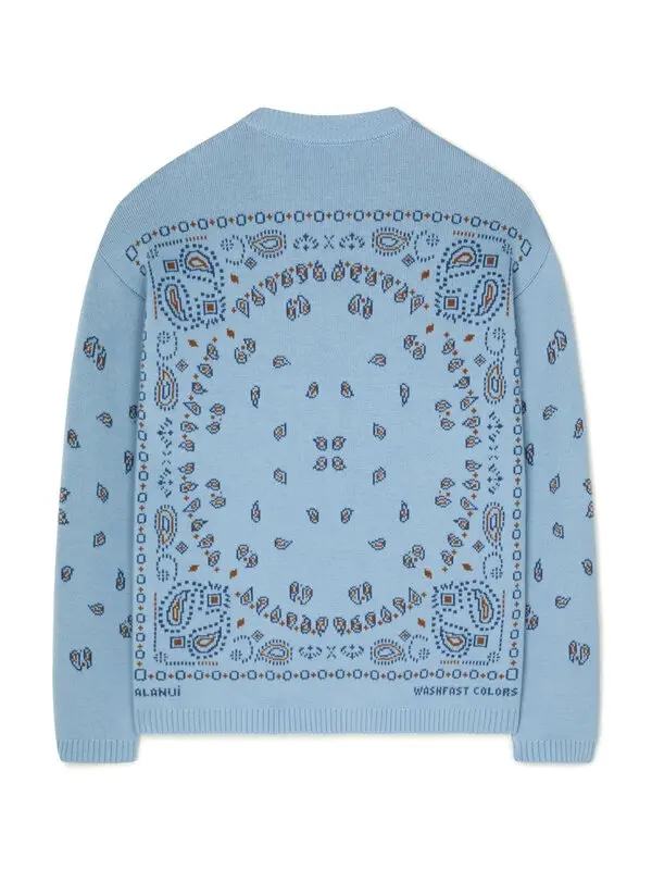 Alanui Virgin Wool Bandana Jacquard Sweater