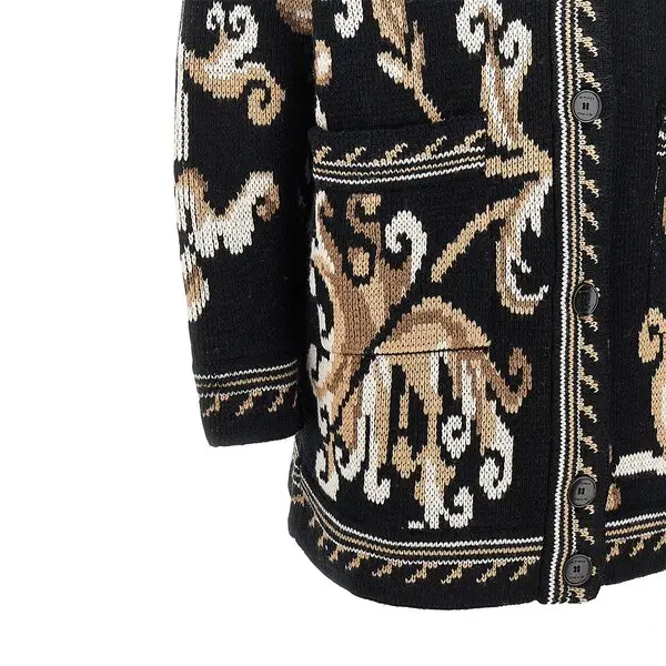 Etro Jacquard Wool Cardigan