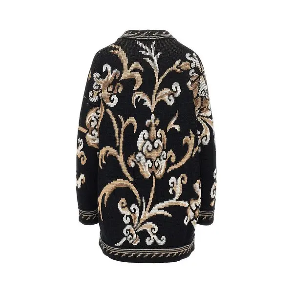 Etro Jacquard Wool Cardigan