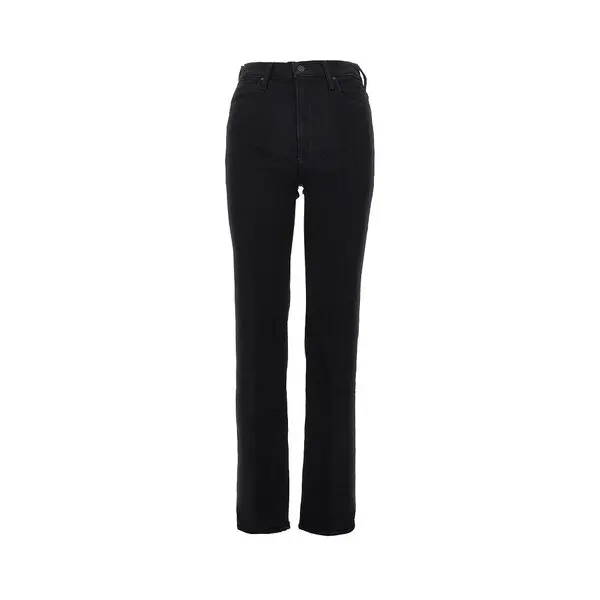 MOTHER Stretch Denim Straight Leg Pants - Black