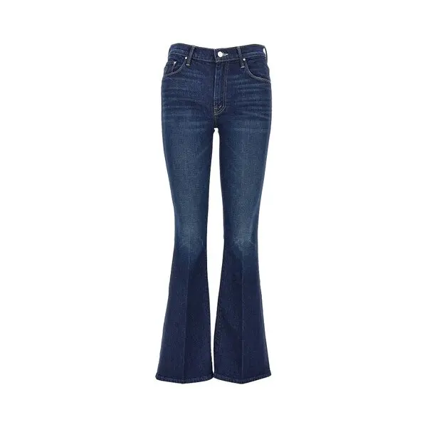 MOTHER Stretch Cotton Denim Flared Jeans - Blue