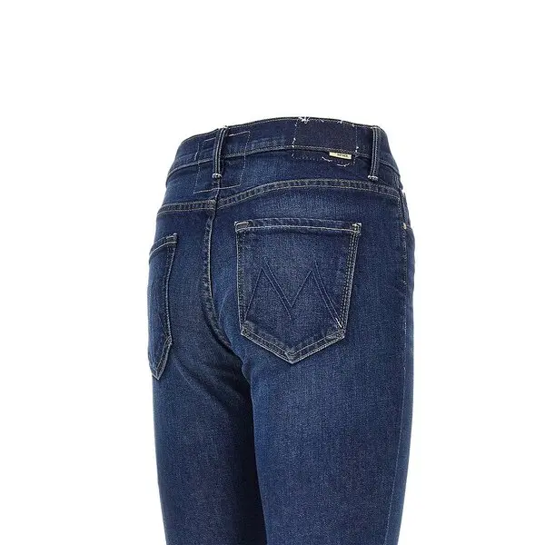 MOTHER Stretch Cotton Denim Flared Jeans - Blue