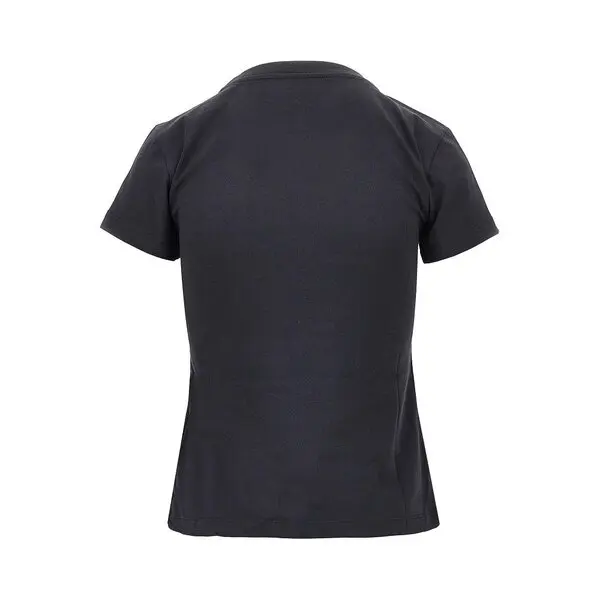 GANNI Cotton T-shirt With Logo Embroidery - Black