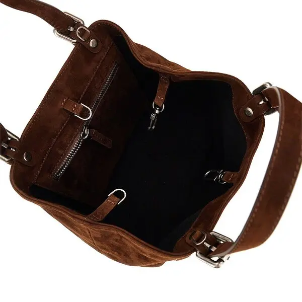 AUTENTICA 504 Small 'galatea' Suede Leather Bag