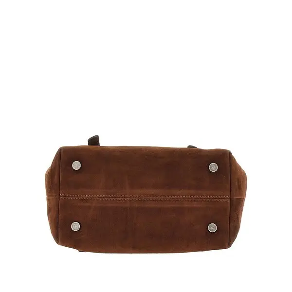 AUTENTICA 504 Small 'galatea' Suede Leather Bag