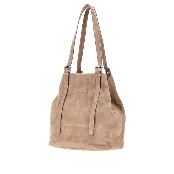 AUTENTICA 504 Suede Leather Medium 'galatea' Bag