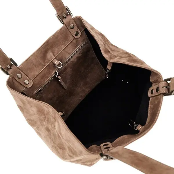 AUTENTICA 504 Suede Leather Medium Galatea Bag